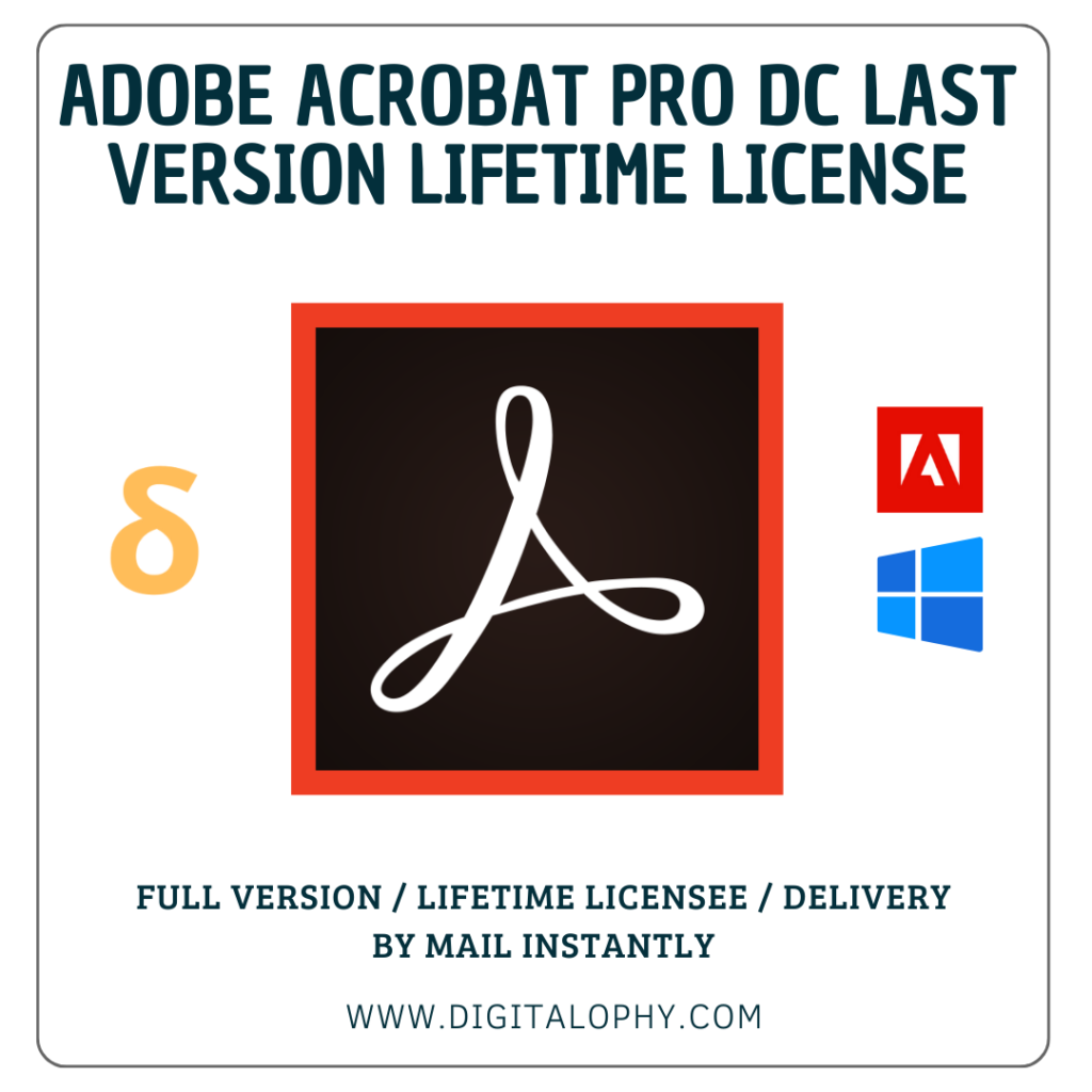 Lifetime License Preactived for Adobe Acrobat Pro DC Last Version for ...